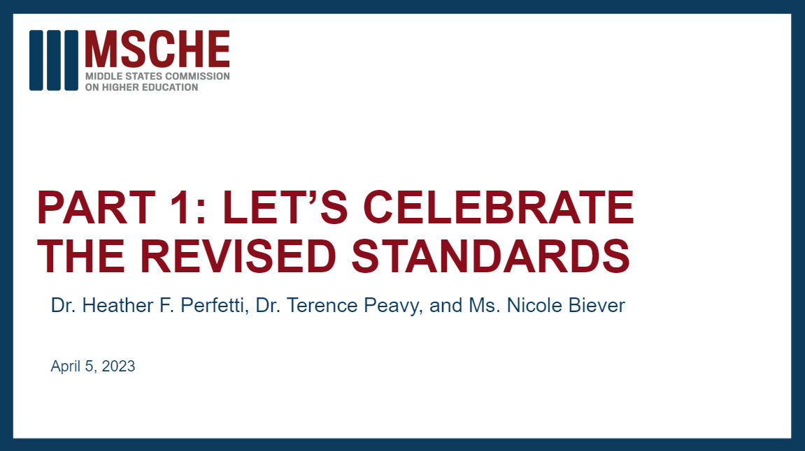 Standards for Accreditation and Requirements of Affiliation (Fourteenth ...