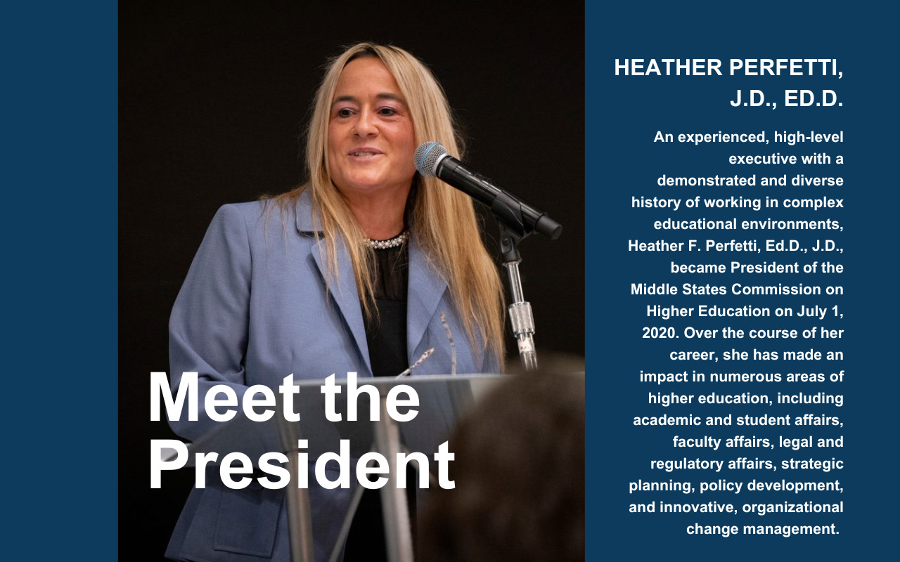 Meet the President Page - Middle States Commission on Higher Education